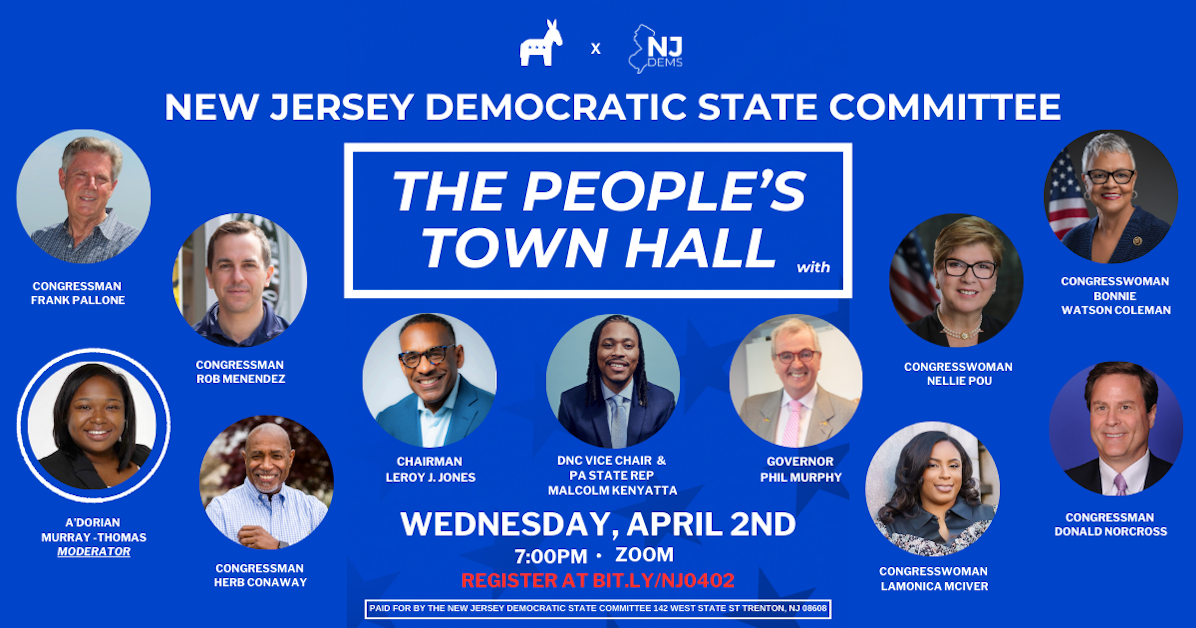 New Jersey Democrats Town Hall · New Jersey Democratic State Committee